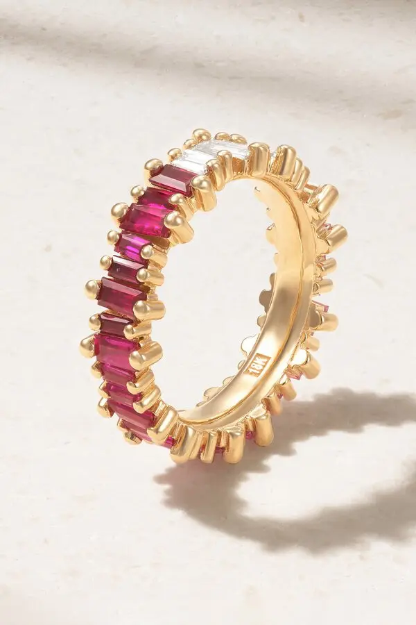 SUZANNE KALAN 18-karat Sapphire And Diamond Ring - Gold