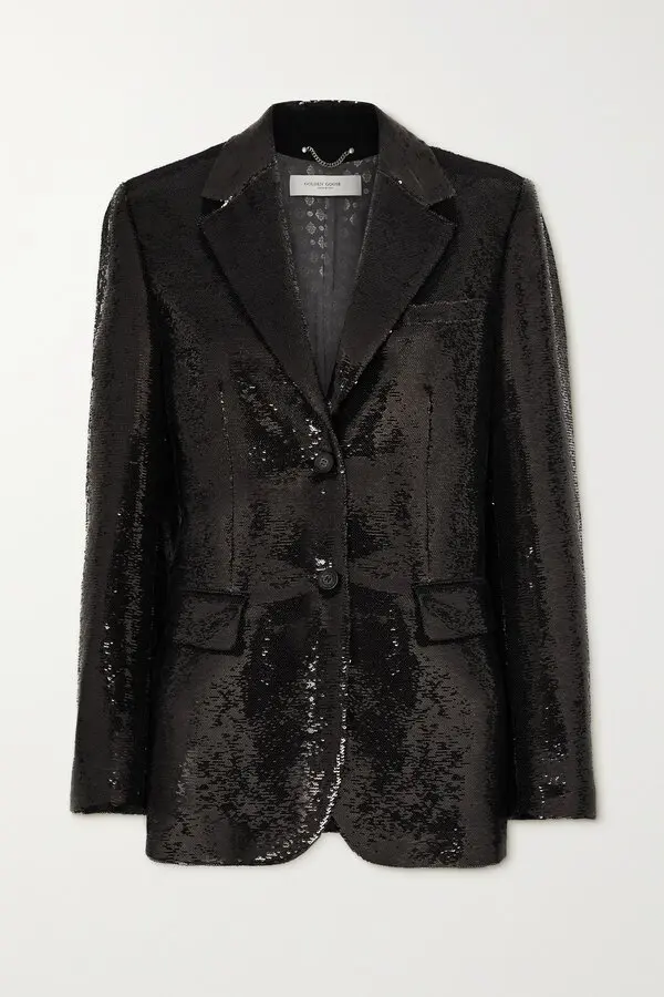 GOLDEN GOOSE Sequined Crepe Blazer