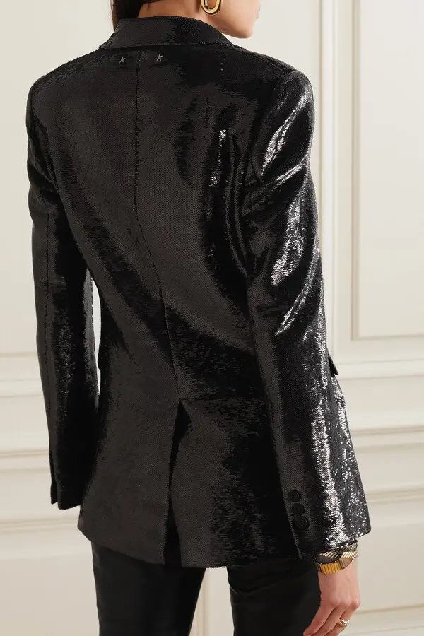 GOLDEN GOOSE Sequined Crepe Blazer