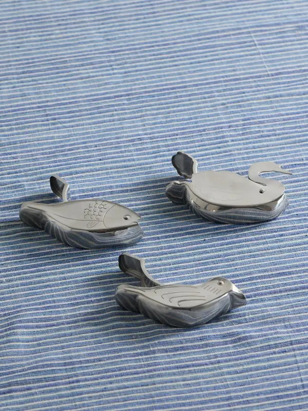 GOHAR WORLD Set Of Three -tone Lemon Squeezers - Silver