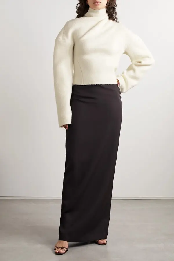 THE ROW Enoch Brushed Wool Turtleneck Sweater
