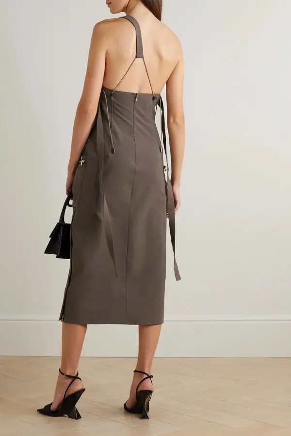 Jacquemus One-shoulder Twill Midi Dress