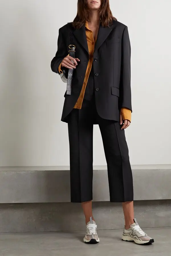 Acne Studios Net Sustain Cropped Straight-leg Pants