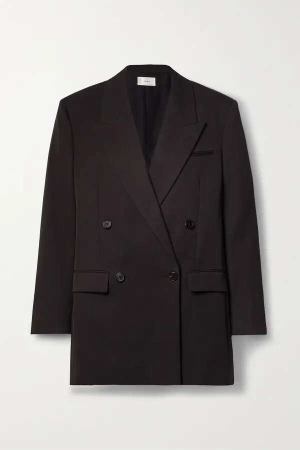 THE ROW Myriam Double-breasted Wool-twill Blazer