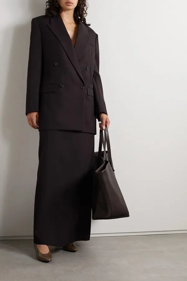 THE ROW Myriam Double-breasted Wool-twill Blazer