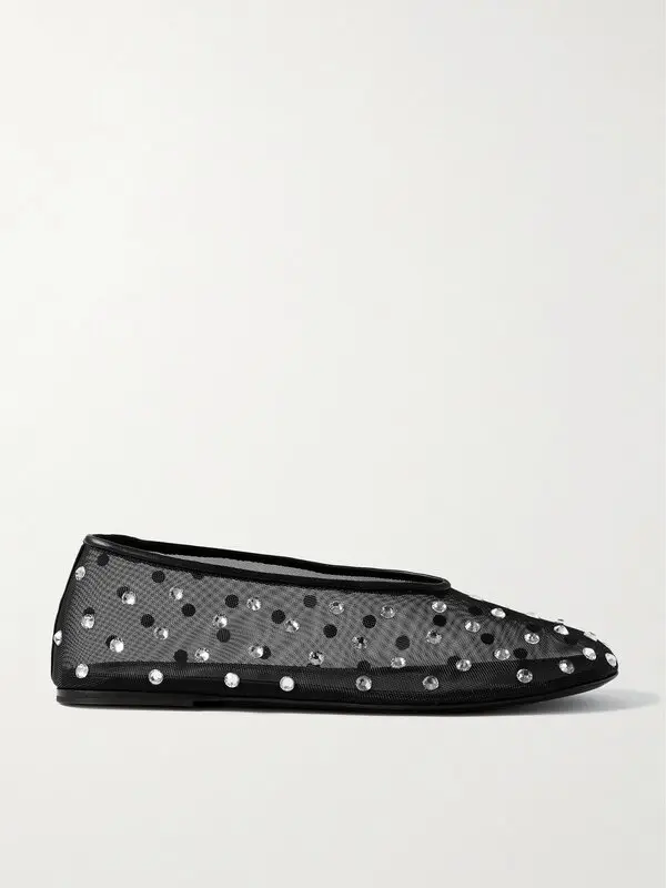 Khaite Marcy Crystal-embellished Ballet Flats
