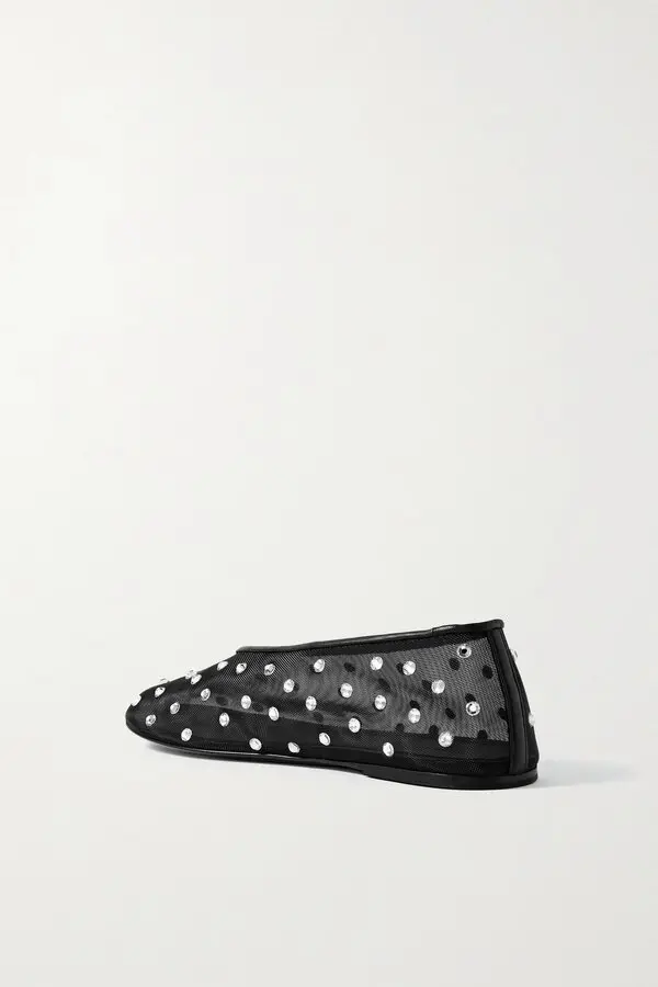 Khaite Marcy Crystal-embellished Ballet Flats
