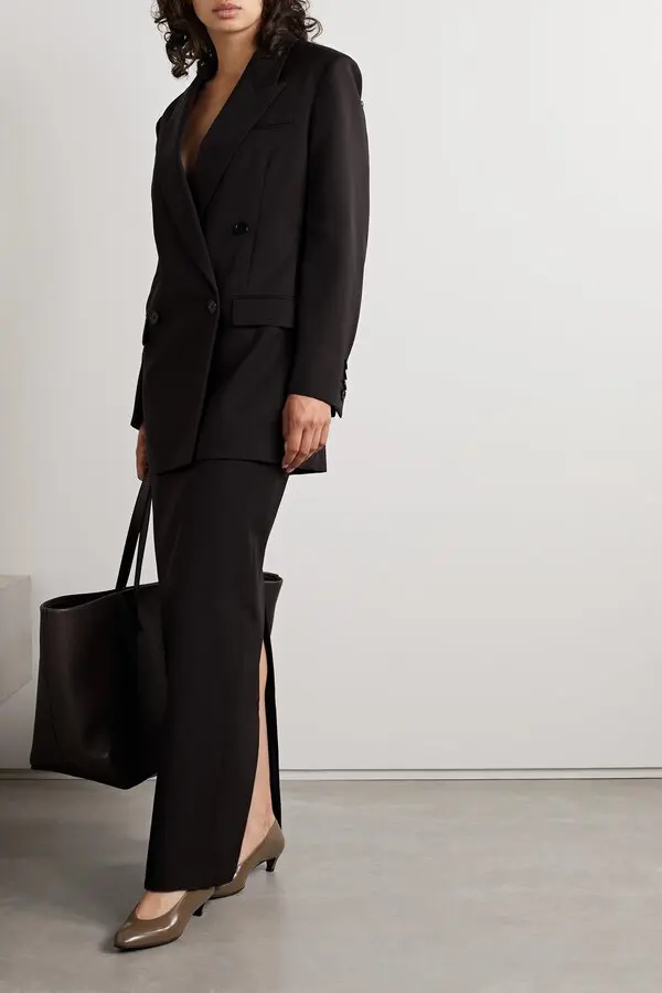 THE ROW Bartelle Wool-twill Maxi Skirt