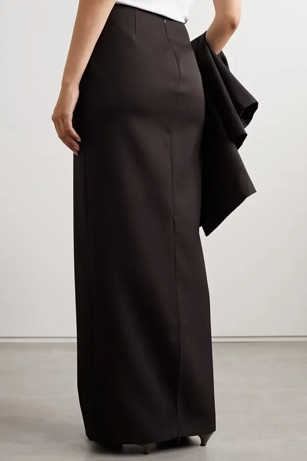 THE ROW Bartelle Wool-twill Maxi Skirt
