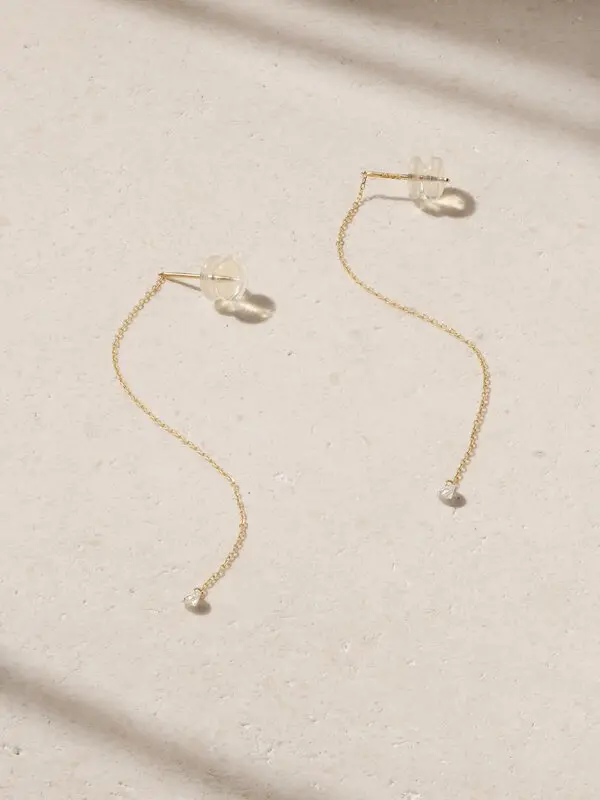 PERSEE Danaé 18-karat Diamond Earrings - Gold