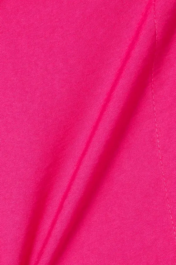 Jacquemus Bahia Knotted Draped Satin-twill Shirt - Pink