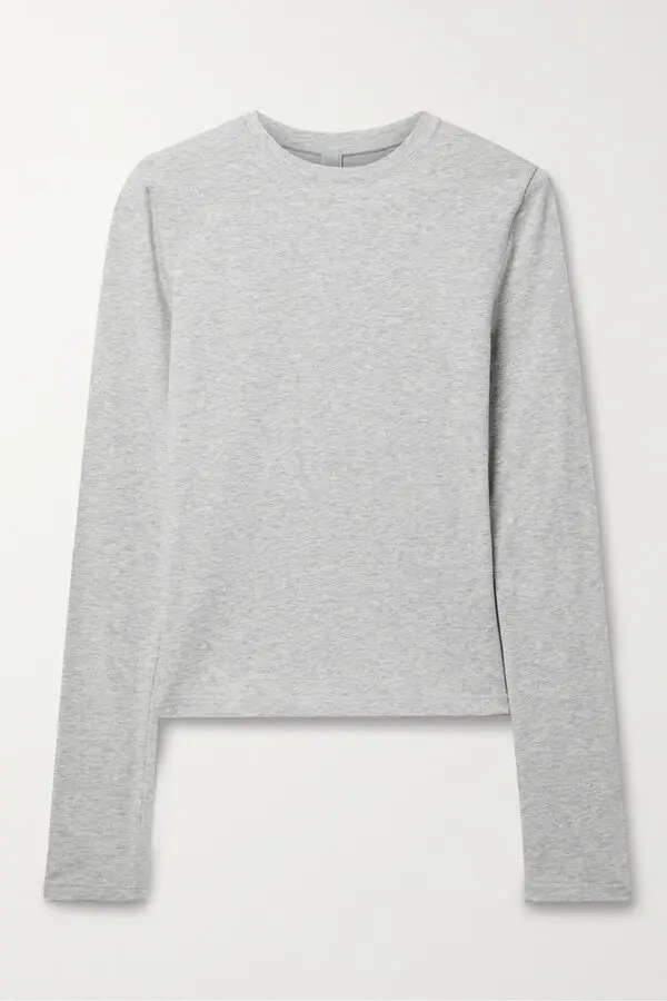 SKIMS Stretch-cotton Jersey Top - Gray