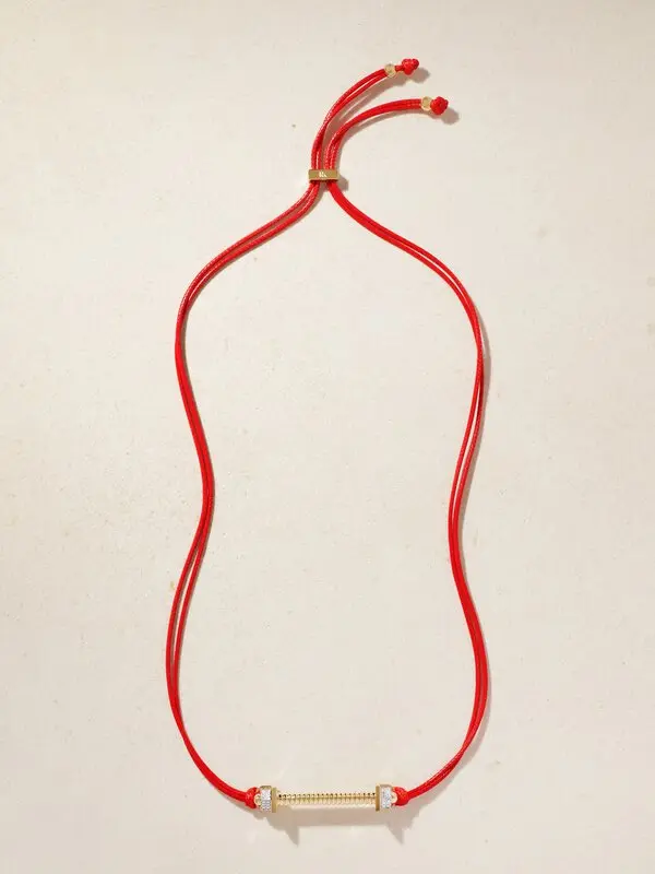 RAINBOW K Versus Cordon Diamond And 14-karat Necklace - Gold
