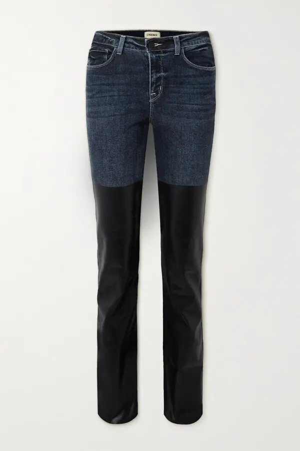 L'Agence Ruth Coated High-rise Flared Jeans