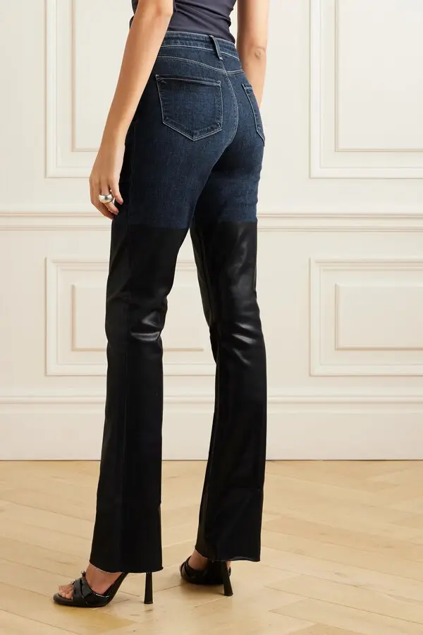 L'Agence Ruth Coated High-rise Flared Jeans