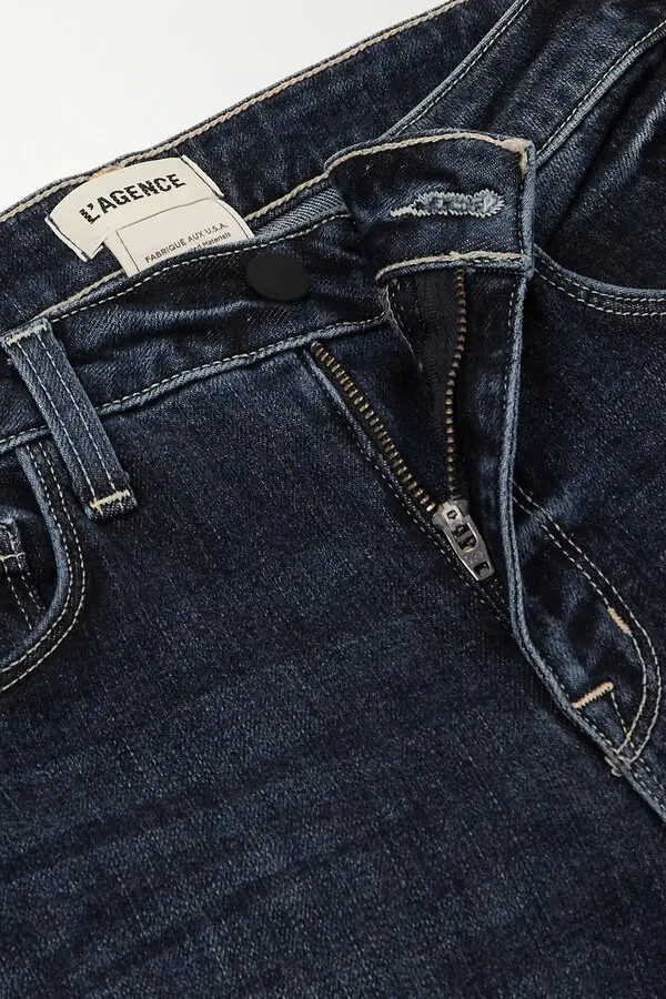 L'Agence Ruth Coated High-rise Flared Jeans
