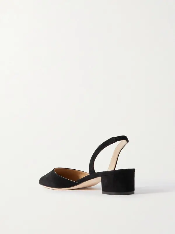 Manolo Blahnik Aspro Suede Slingback Pumps