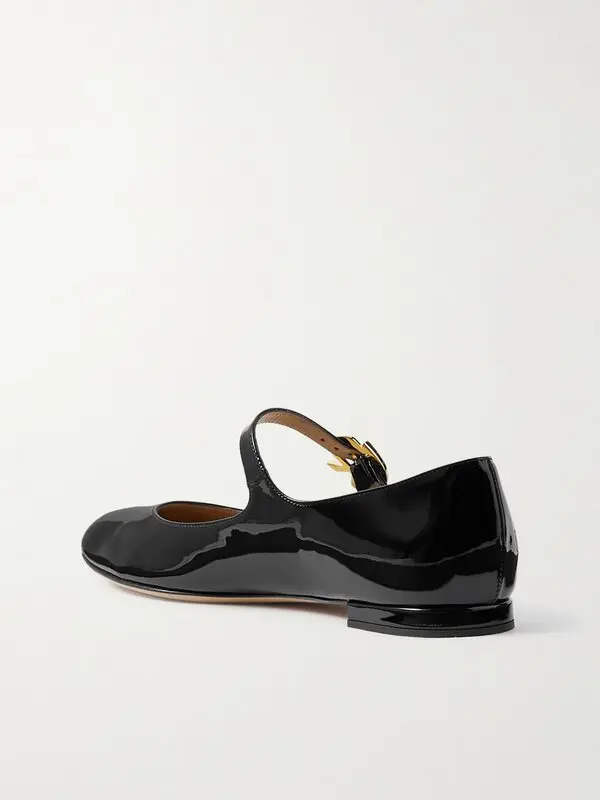 GIANVITO ROSSI Mary Jane Patent-leather Flats
