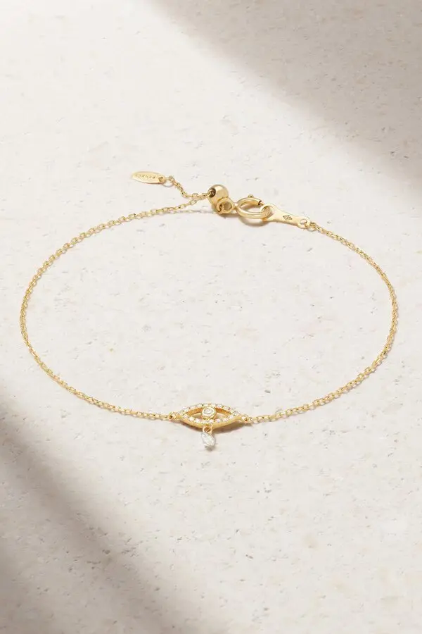 PERSEE Evil Eye 18-karat Diamond Bracelet - Gold