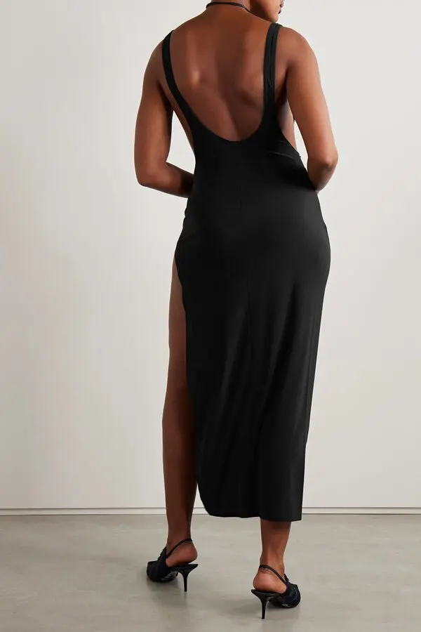 Norma Kamali Marissa Stretch-jersey Midi Dress