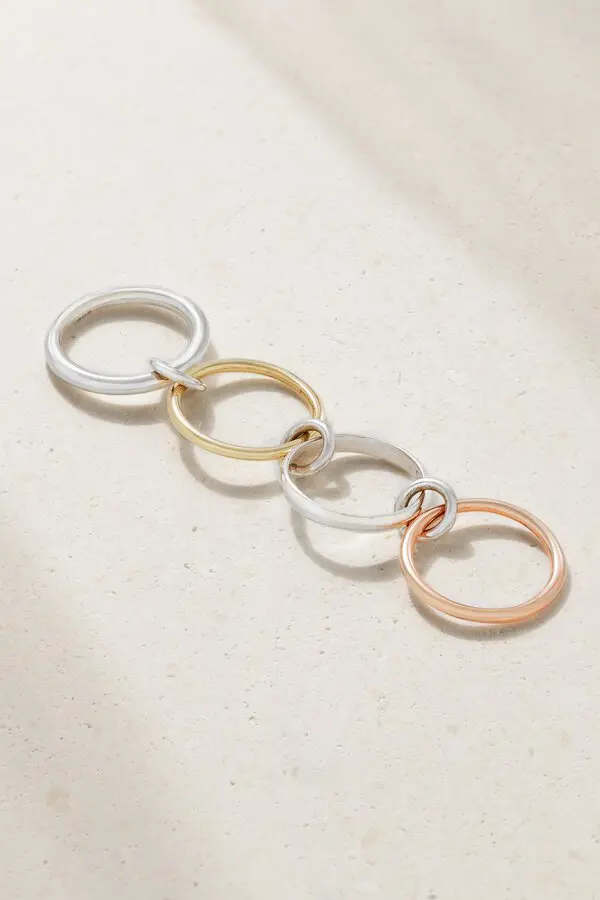 SPINELLI KILCOLLIN Hyacinth Set Of Four Rings - Silver