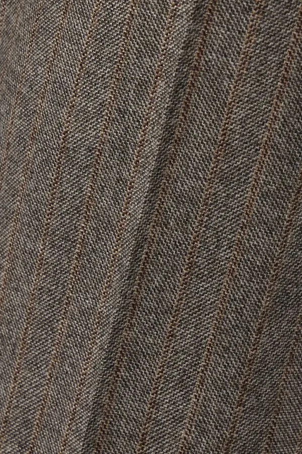 Veronica De Piante Riley Herringbone Pinstriped Wool And Cashmere-blend Wide-leg Pants