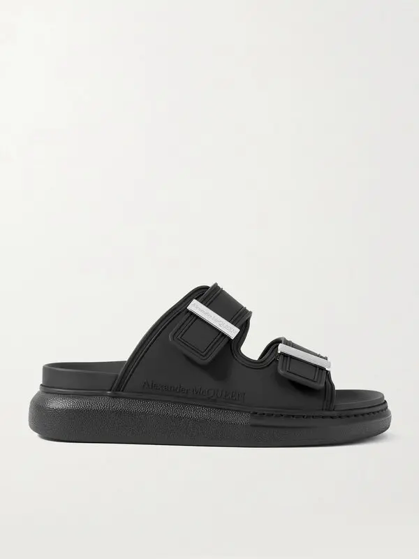 Alexander McQueen Rubber Hybrid Sandals - Black
