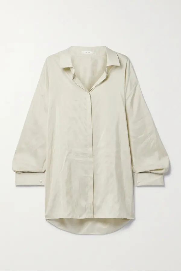 THE ROW Nomoon Oversized Striped Silk Shirt