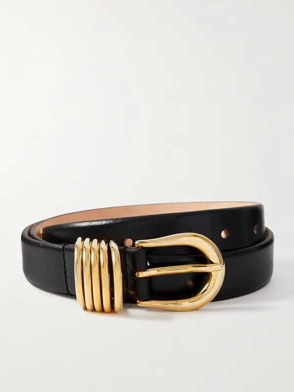 DEHANCHE Hollyhock Leather Belt - Black