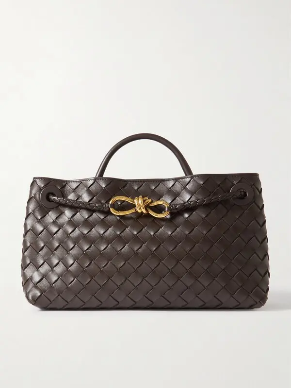 Bottega Veneta Andiamo East-west Small Intrecciato Leather Tote