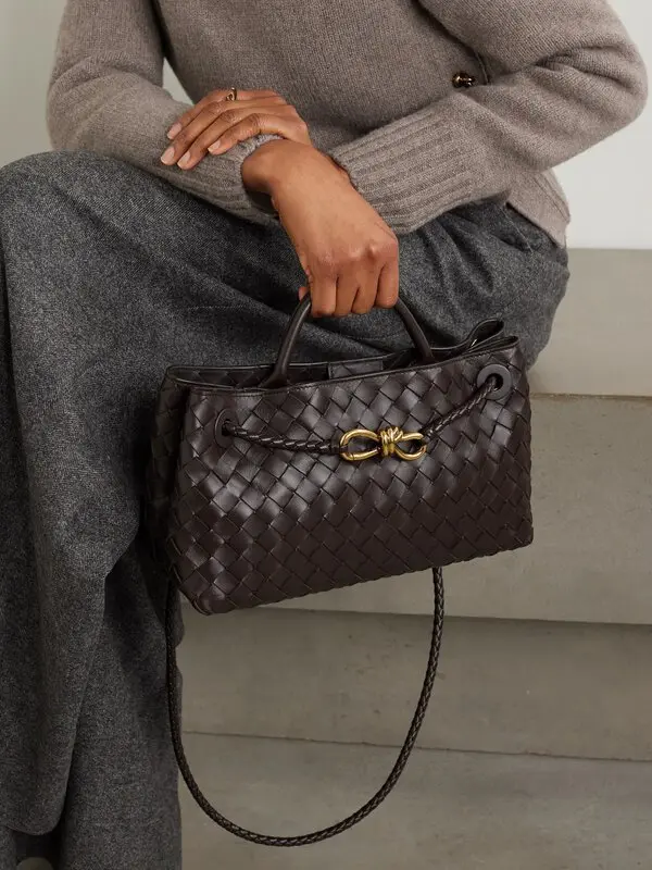 Bottega Veneta Andiamo East-west Small Intrecciato Leather Tote
