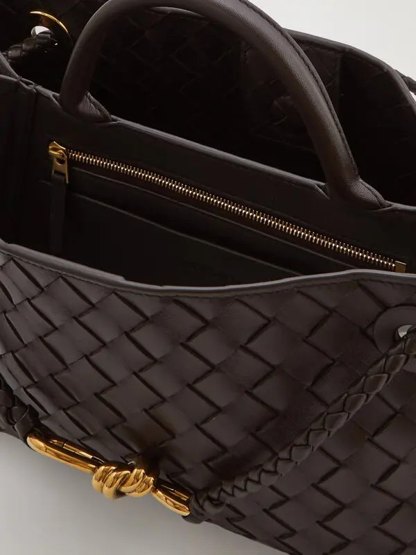 Bottega Veneta Andiamo East-west Small Intrecciato Leather Tote