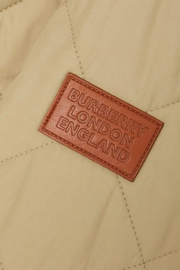 Burberry Corduroy And Leather-trimmed Quilted Jacket