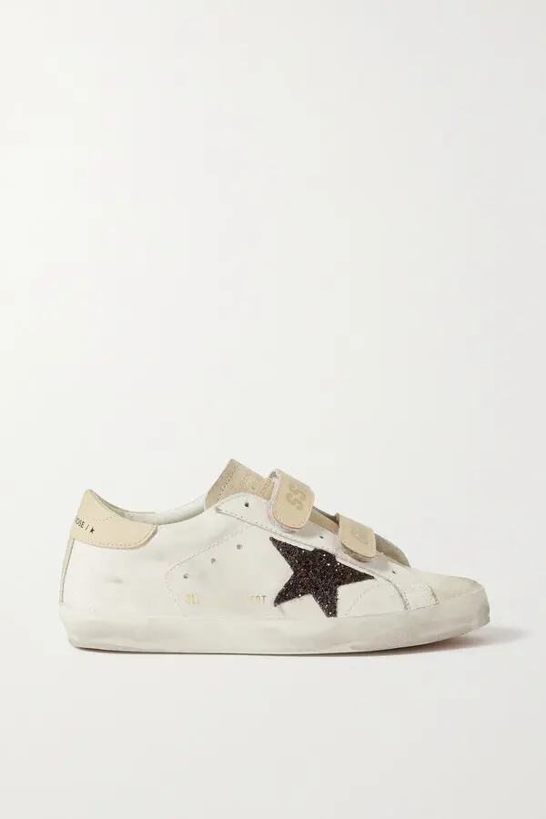 GOLDEN GOOSE Old School Glittered Sneakers