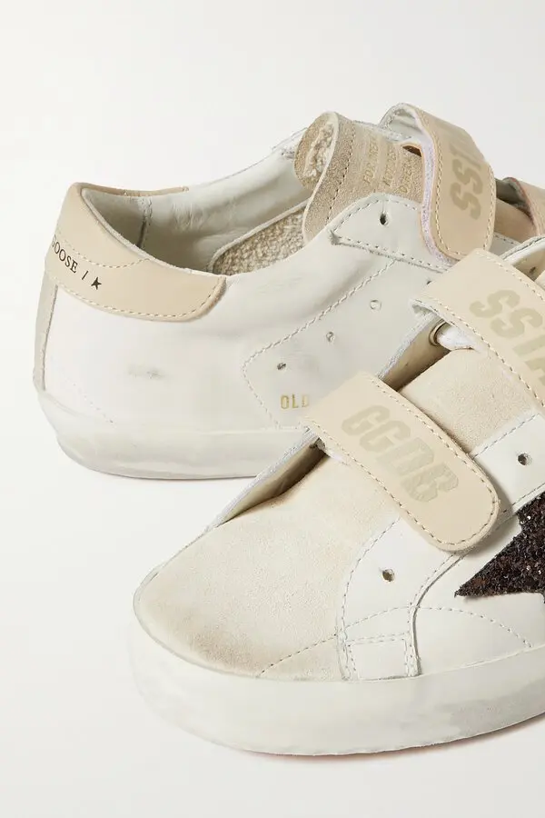 GOLDEN GOOSE Old School Glittered Sneakers
