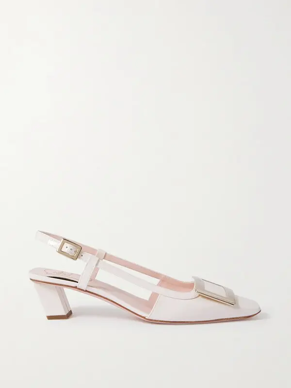 ROGER VIVIER Belle Vivier 45 Patent-leather Slingback Pumps