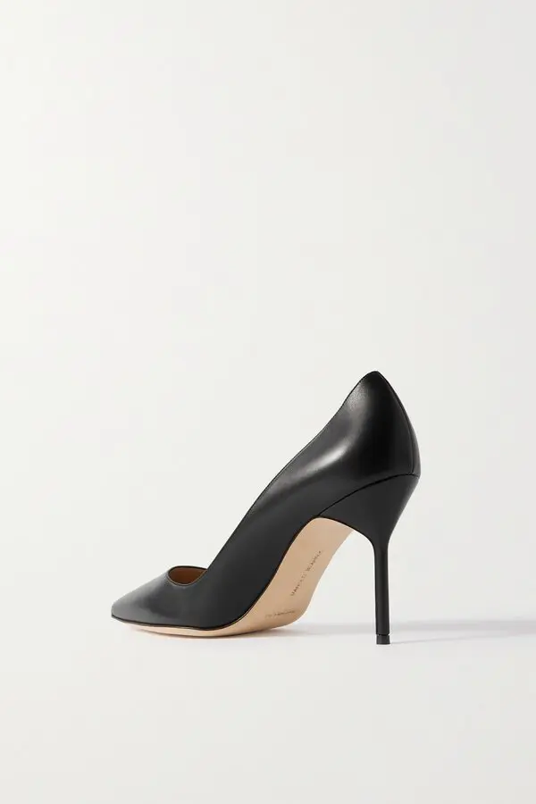 Manolo Blahnik Bb 90 Leather Pumps