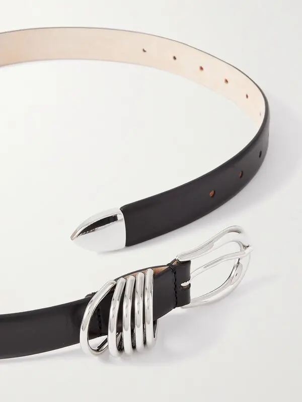 DEHANCHE Hollyhock Leather Belt - Black