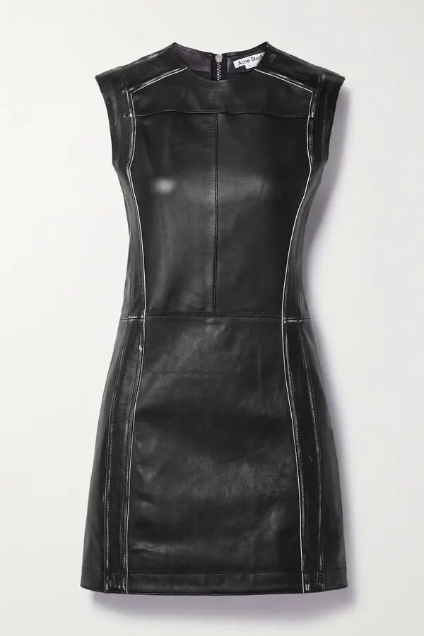 Acne Studios Distressed Mini Leather Dress