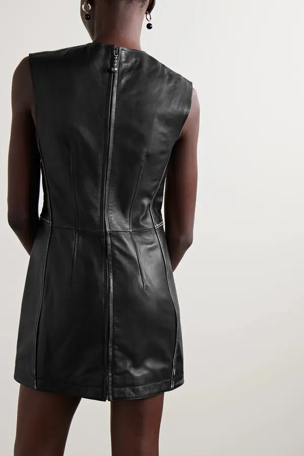 Acne Studios Distressed Mini Leather Dress