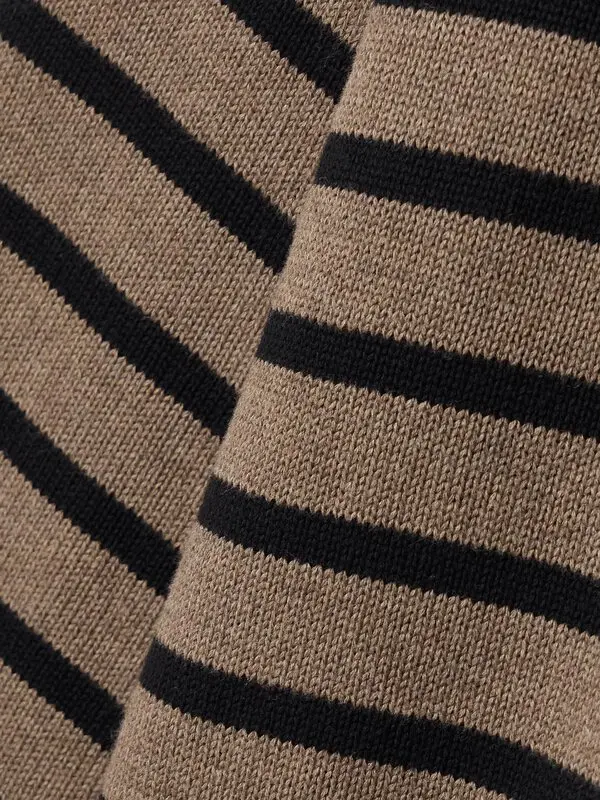 Denimist Cropped Striped Cotton-blend Sweater