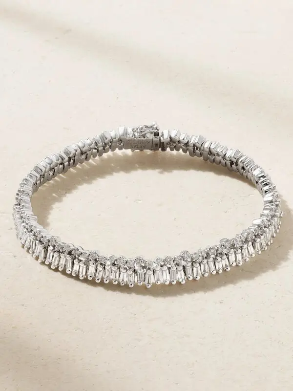 SUZANNE KALAN 18-karat White Diamond Bracelet - Gold