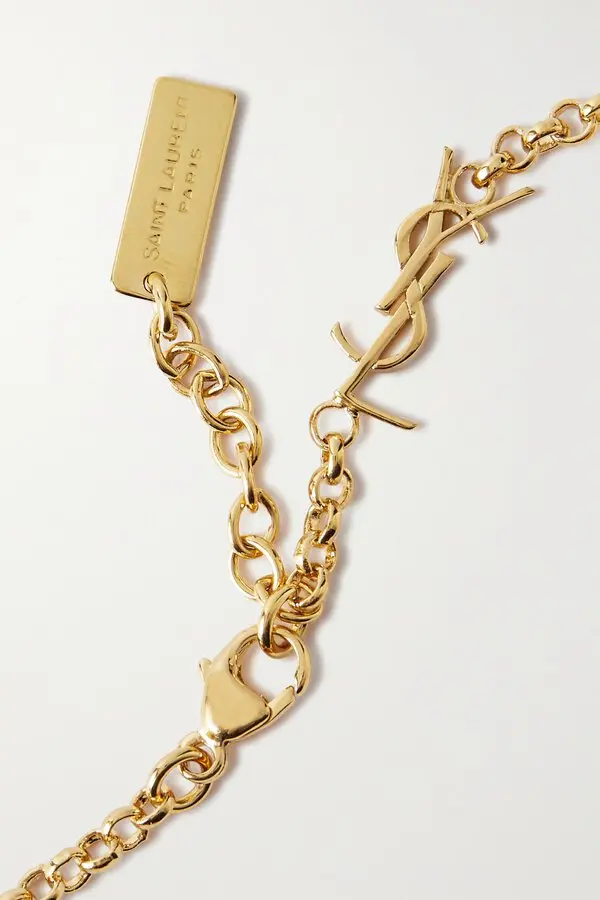 Saint Laurent Cassandre Logo Chain Bracelet