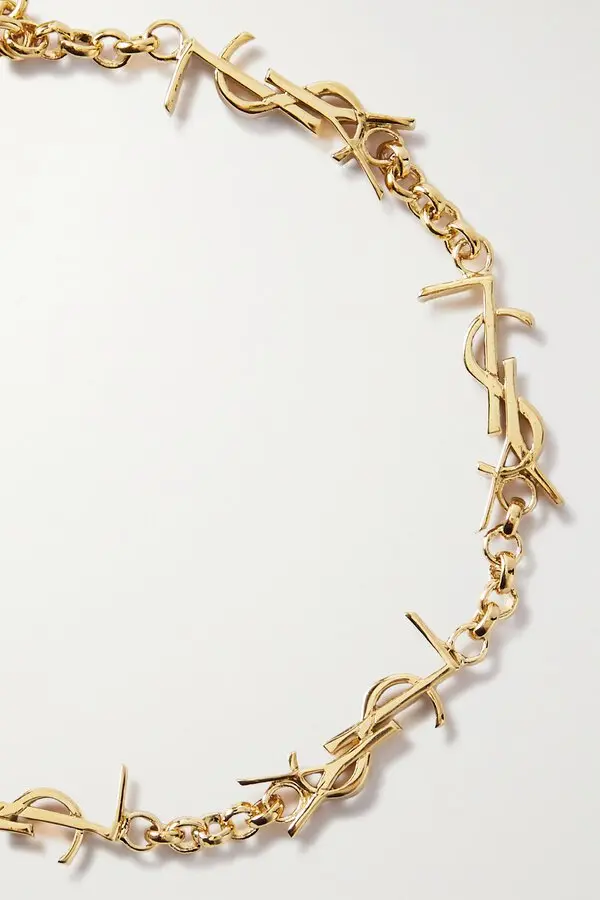 Saint Laurent Cassandre Logo Chain Bracelet