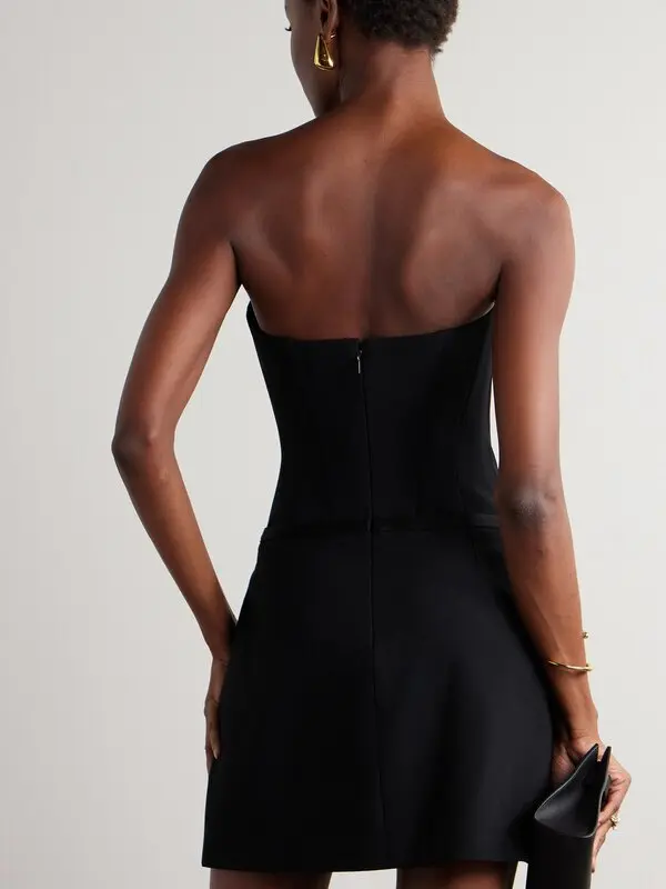 Versace Embellished Strapless Mini Dress