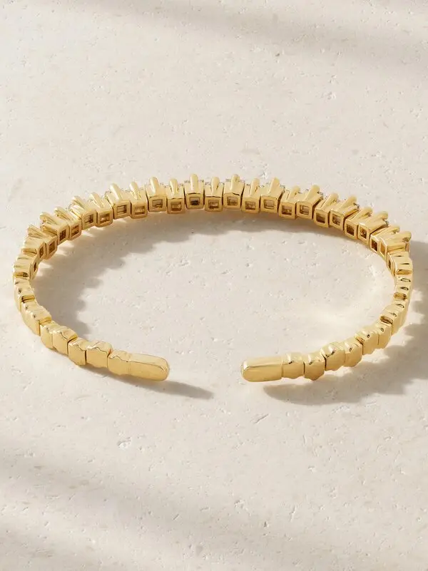 SUZANNE KALAN 18-karat Diamond Bangle - Gold