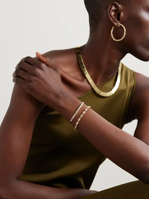 SUZANNE KALAN 18-karat Diamond Bangle - Gold