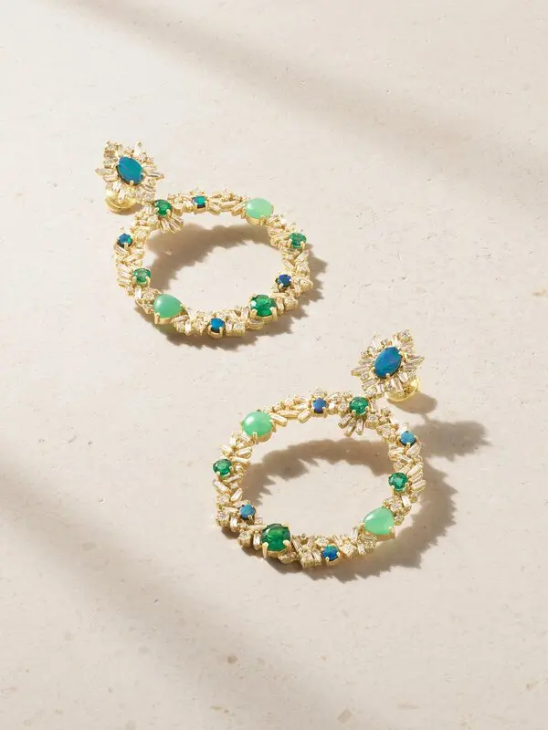 SUZANNE KALAN 18-karat Multi-stone Earrings - Gold