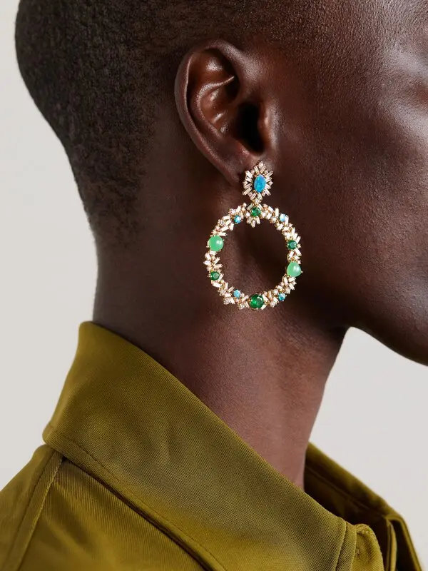 SUZANNE KALAN 18-karat Multi-stone Earrings