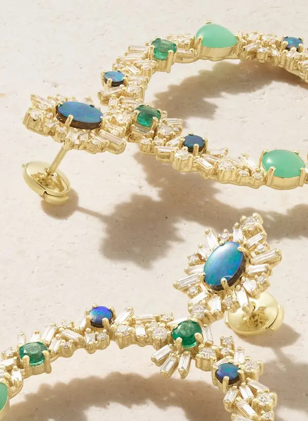 SUZANNE KALAN 18-karat Multi-stone Earrings